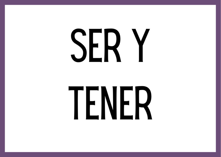 SER Y TENER | NIVEL A1 | Arche-ELE