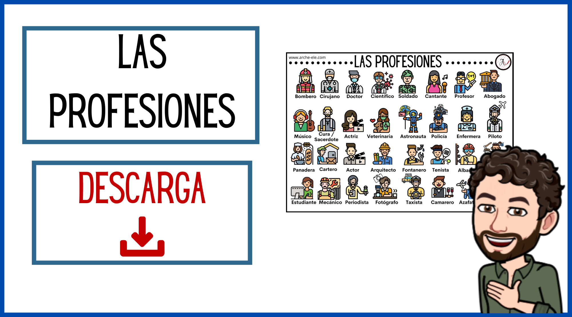 LAS PROFESIONES | Aprende Español | Vocabulario | Nivel A1 | Arche-ELE